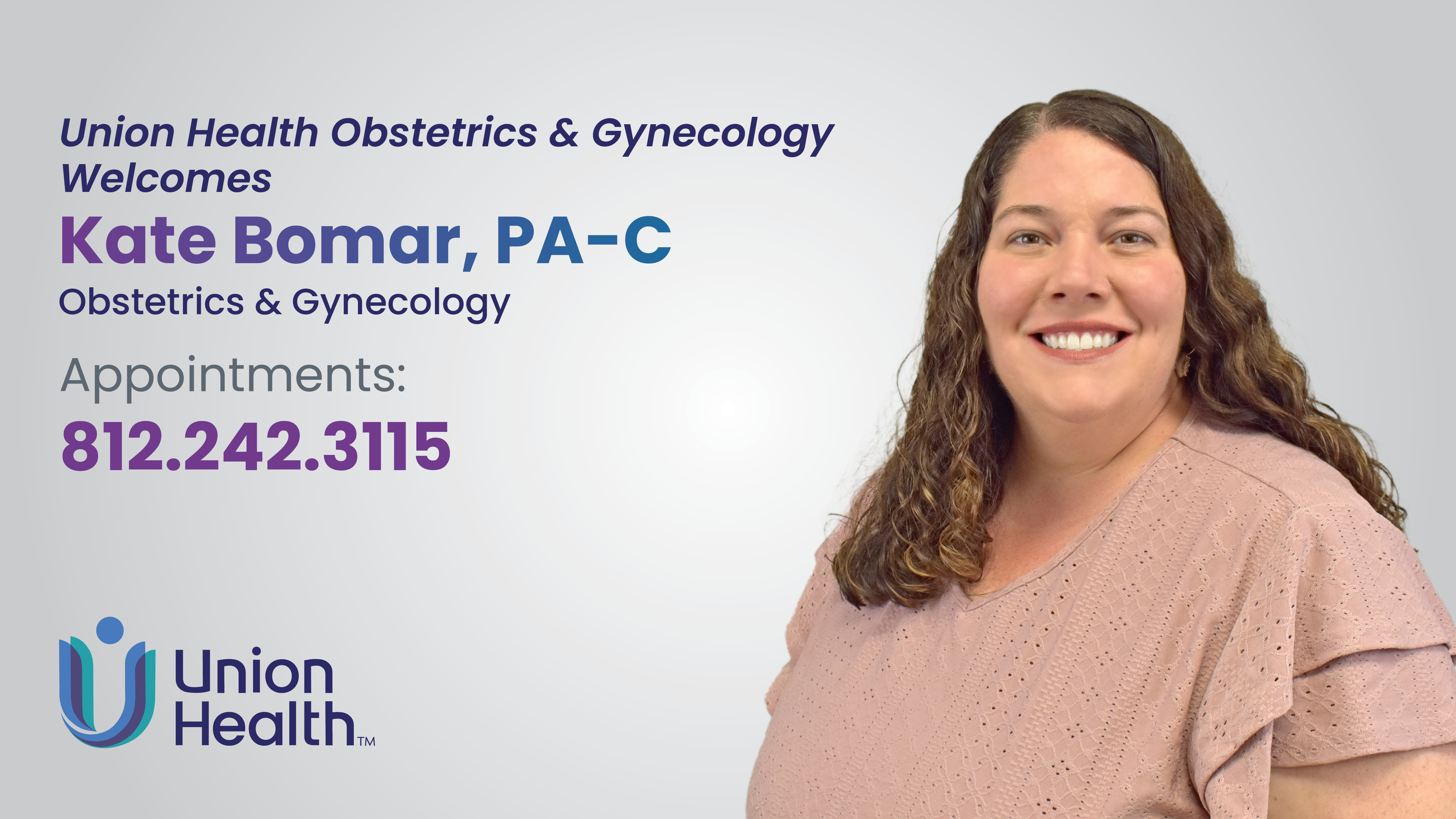 Union Health Welcomes Kate Bomar, PA-C, to Its Obstetrics and ...